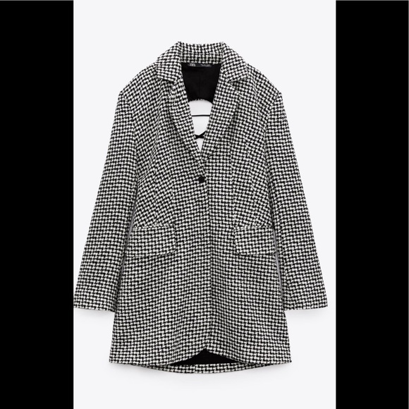 Zara | Jackets & Coats | Zara Houndstooth Blazer Dress | Poshmark